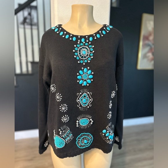 Victoria Jones Woman | Sweaters | Vintage Victoria Jones Beaded ...